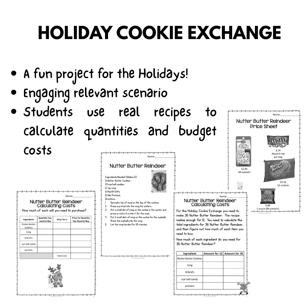 Holiday Cookie Exchange Project Based Learning - Dr. Jan's Math ...